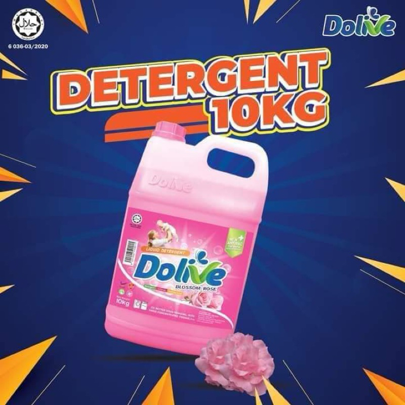 Sabun basuh baju Dolive Liquid detergent softener anti bacteria 3in1 ...