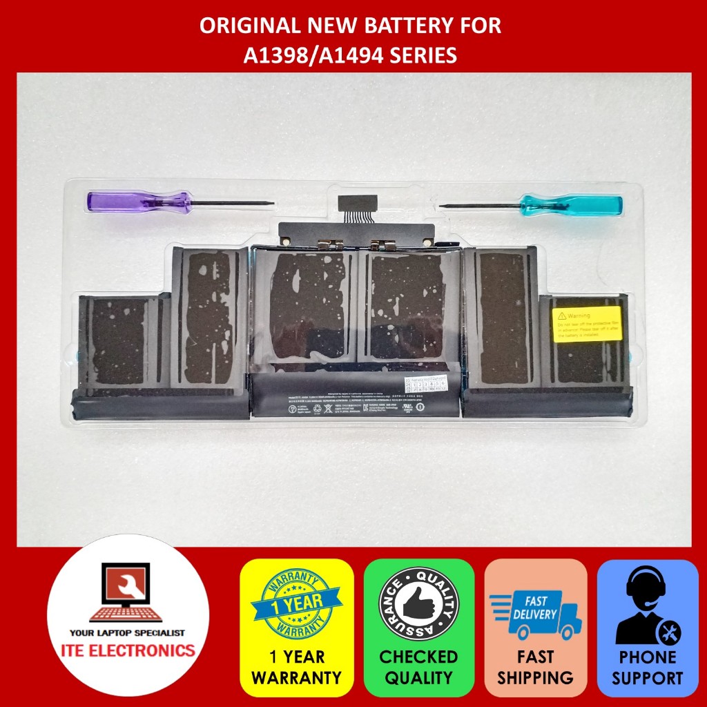 ORIGINAL NEW MBCK A1398/A1494 SERIES BATTERY | Shopee Malaysia