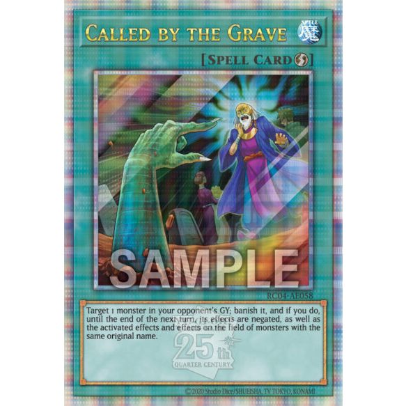 YUGIOH ASIAN ENGLISH RC04-AE058 Called by the Grave [CR] [SCR] [UR ...