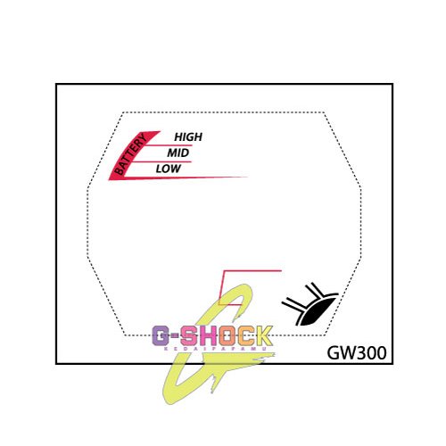 MARKING LINE LCD STICKER GW300 G SHOCK REPAIR OLD OR VINTAGE LCD FADED ...
