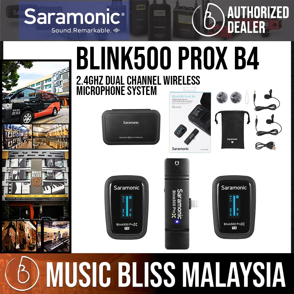 Saramonic Blink500 ProX B4 2.4GHz Dual Channel Wireless Microphone System (Blink 500) | Shopee ...