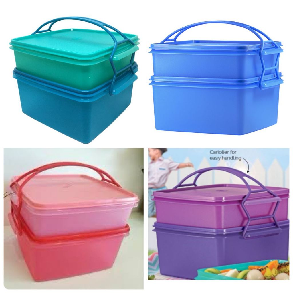 8'2057 Tupperware Jumbo Goody Box with Cariolier/ Tupperware Tiffin ...