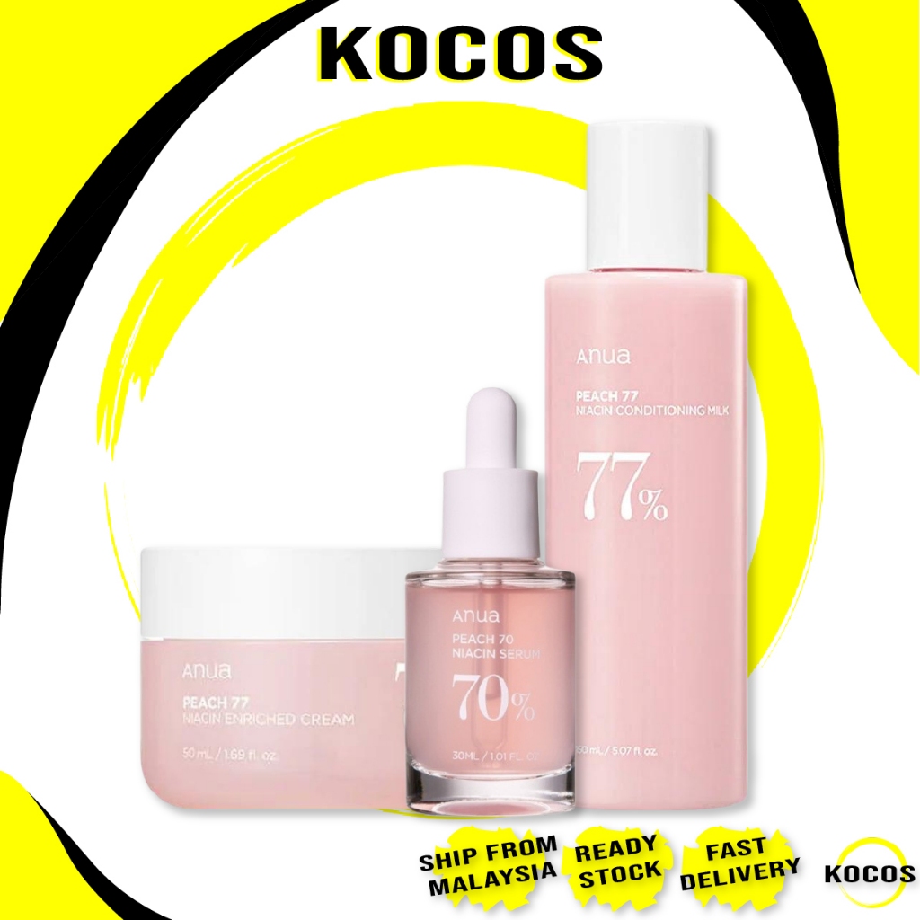 Anua Niacin 77 Peach Line (Niacin Serum, Niacin Conditioning Milk ...