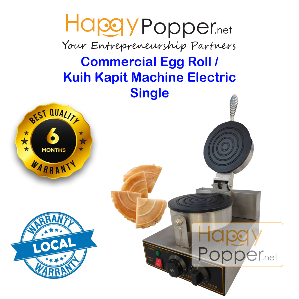 Happypopper Commercial Egg Roll Kuih Kapit Machine Mesin Making Maker ...
