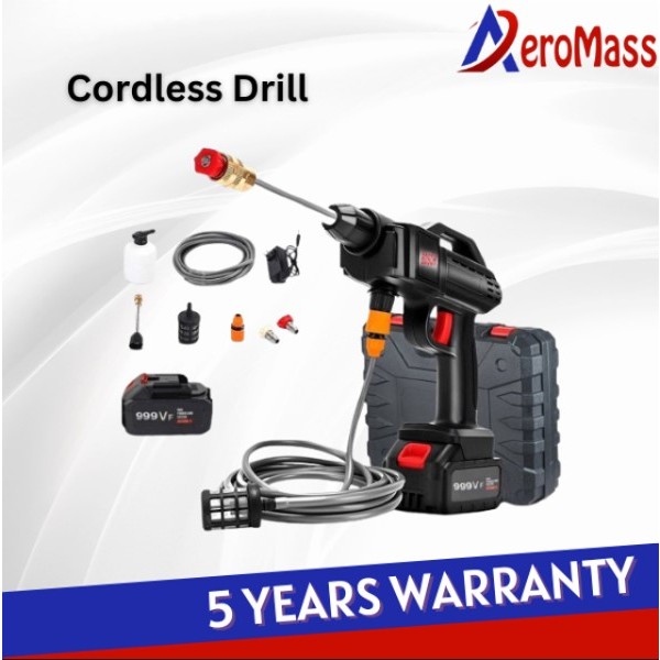 Aeromass Cordless Water Jet Car Wash Spray Gun 999VF High Pressure ...