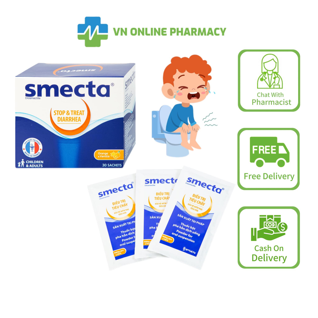 Smecta/Anti Diarrheal/Orange Vanilla/12 sachets | Shopee Malaysia