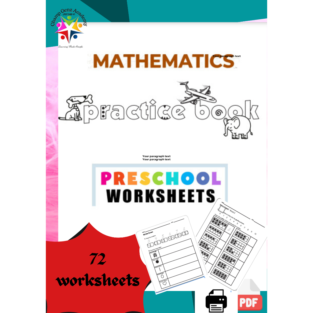 [PDF] Preschool & Kindergarten MATHEMATICS Practice Book [72 Worksheets ...