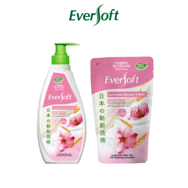 Eversoft Cherry Blossom Shower (650g/550g) | Sakura for Fair & Radiant ...