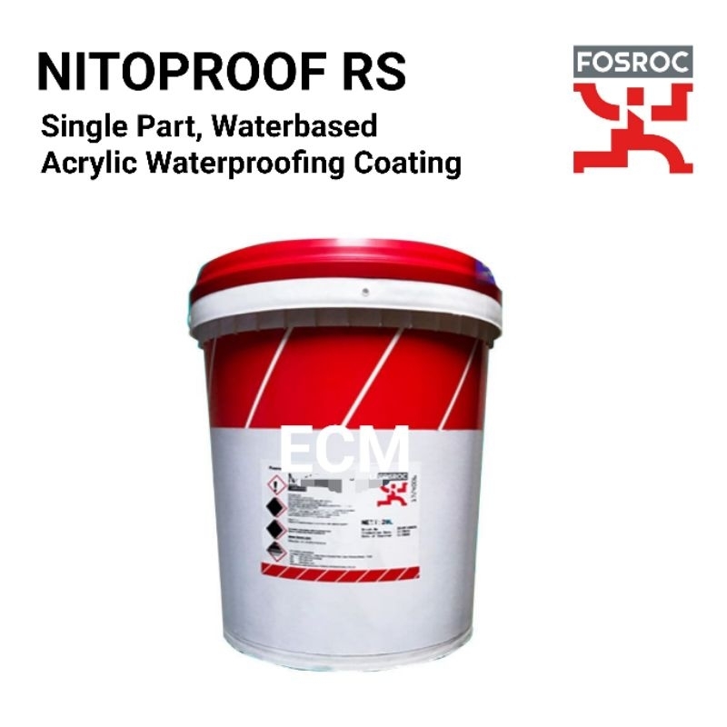 FOSROC NITOPROOF RS (20L) Single Part, Water Based Acrylic ...