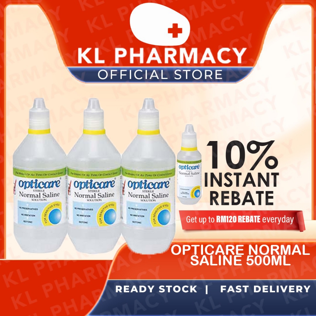 OPTICARE NORMAL SALINE 500ML/ 120ML | Shopee Malaysia