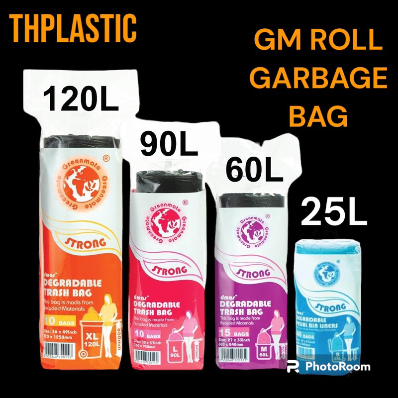TH-GM GARBAGE ROLLPlastik Sampah Roll /Oxo-Biodegradable Garbage Bags ...