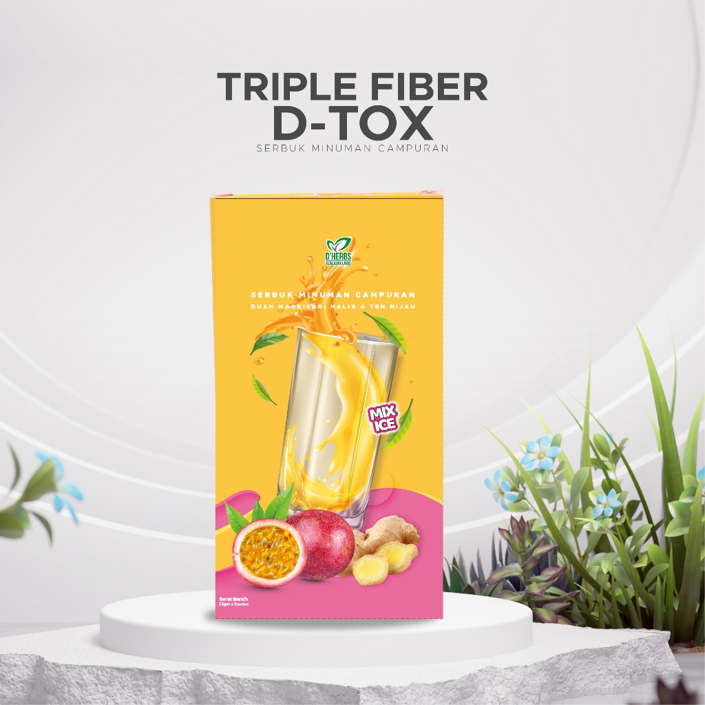 DHERBS TRIPLE FIBER DTOX DRINK | Shopee Malaysia