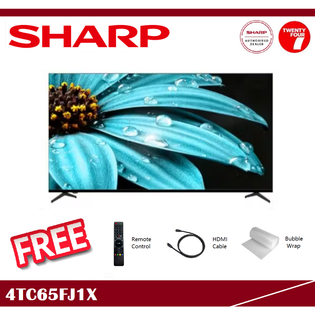 [ Delivered by Seller ] SHARP 65" inch 4K UHD Google TV 4TC65FJ1X ...