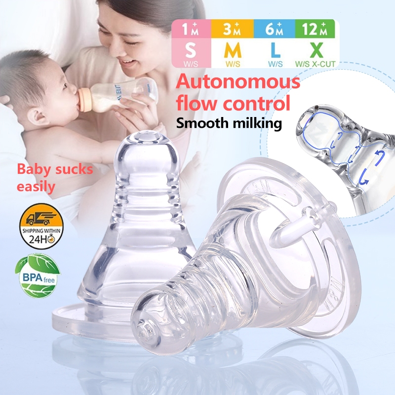 Baby Puting Susu Soft Teat for Avent Natural Standard Neck Bayi Botol Silicon Nipple Anti Colic ...