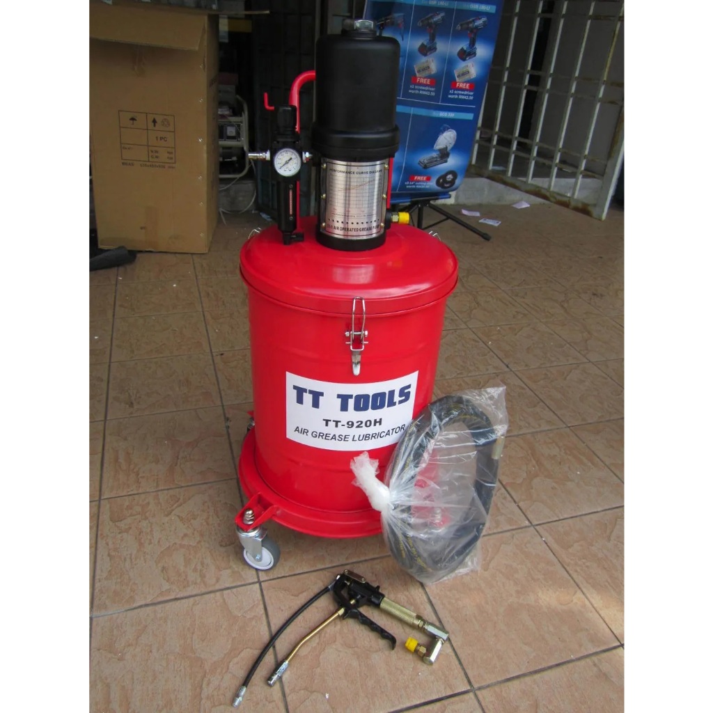 Tuta TT-920H (10gallon / 40Litre) Air Operated Grease Pump 55:1 ...