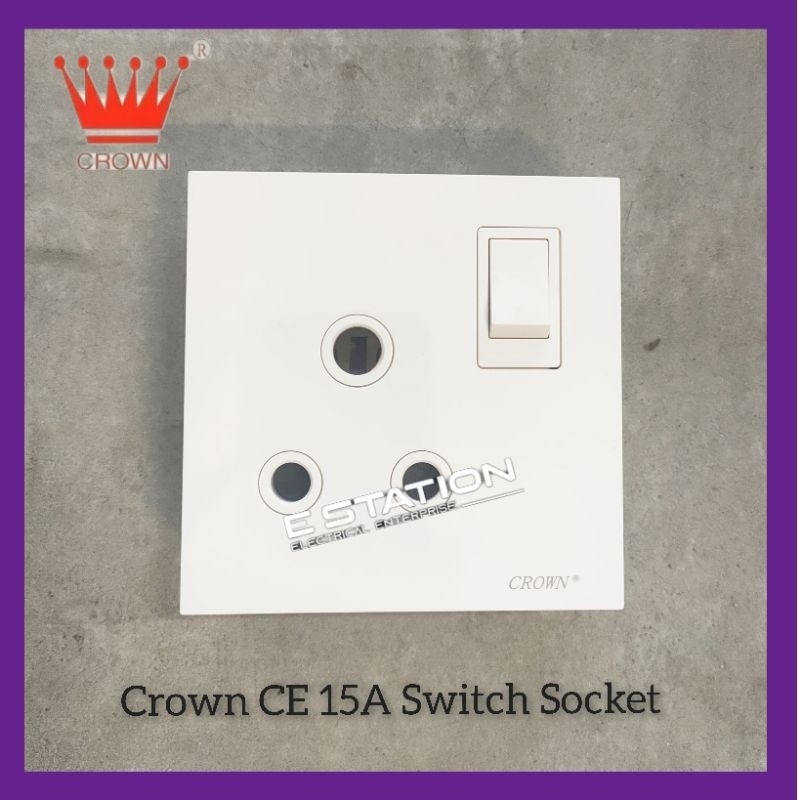 Crown CE 15A Switch Socket (SIRIM APPROVED) | Shopee Malaysia
