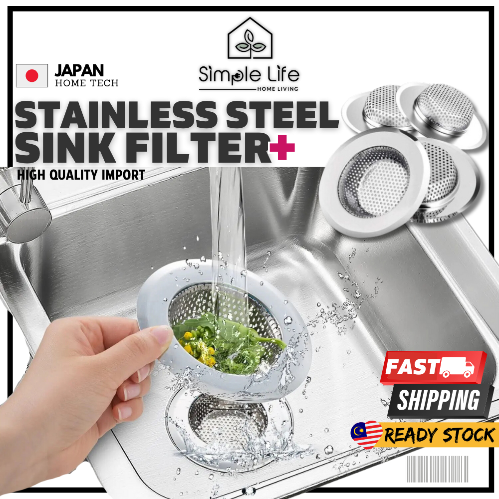sink strainer Stainless steel READY STOCK garbage filter 7CM Tapis ...