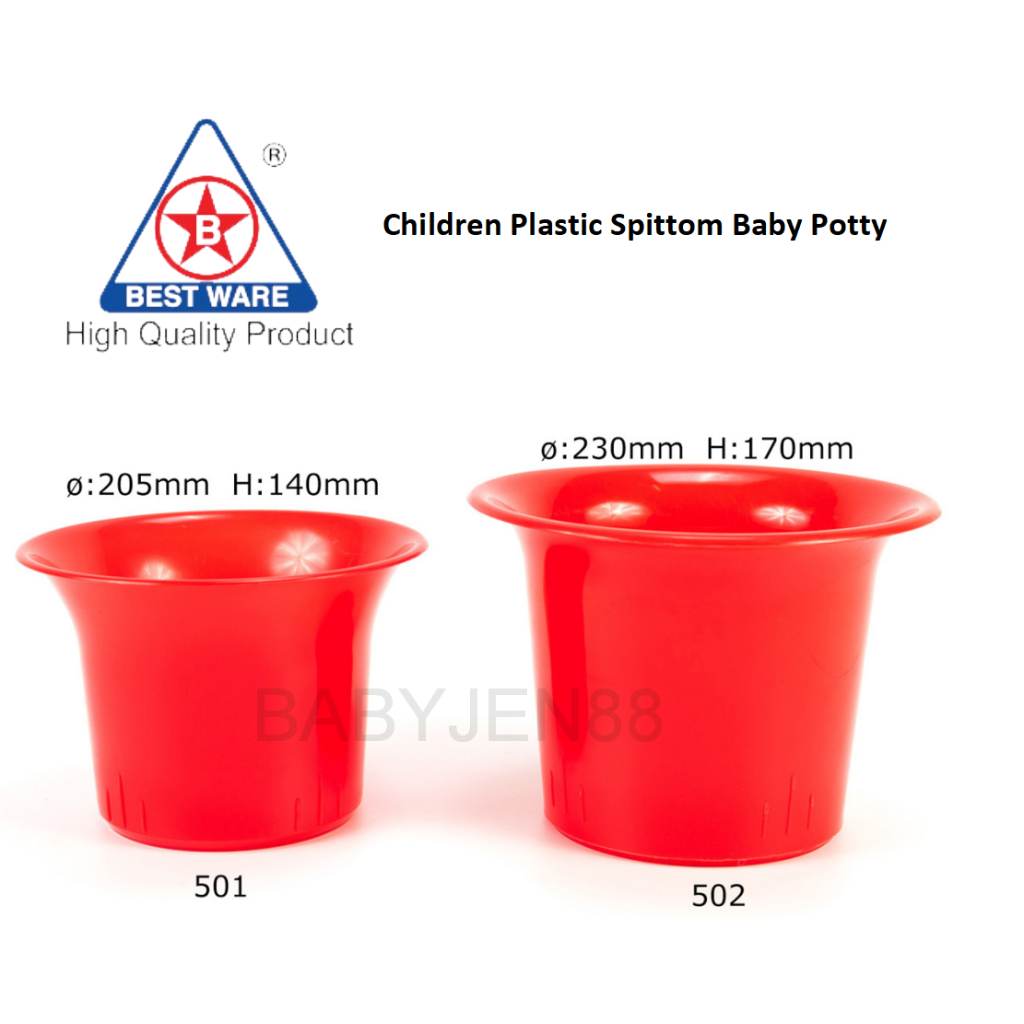 BESTWARE Traditional Plastic Spittom Baby Potty Potty For Wedding Kids Children 501 502「脚痰桶/便盆 ...