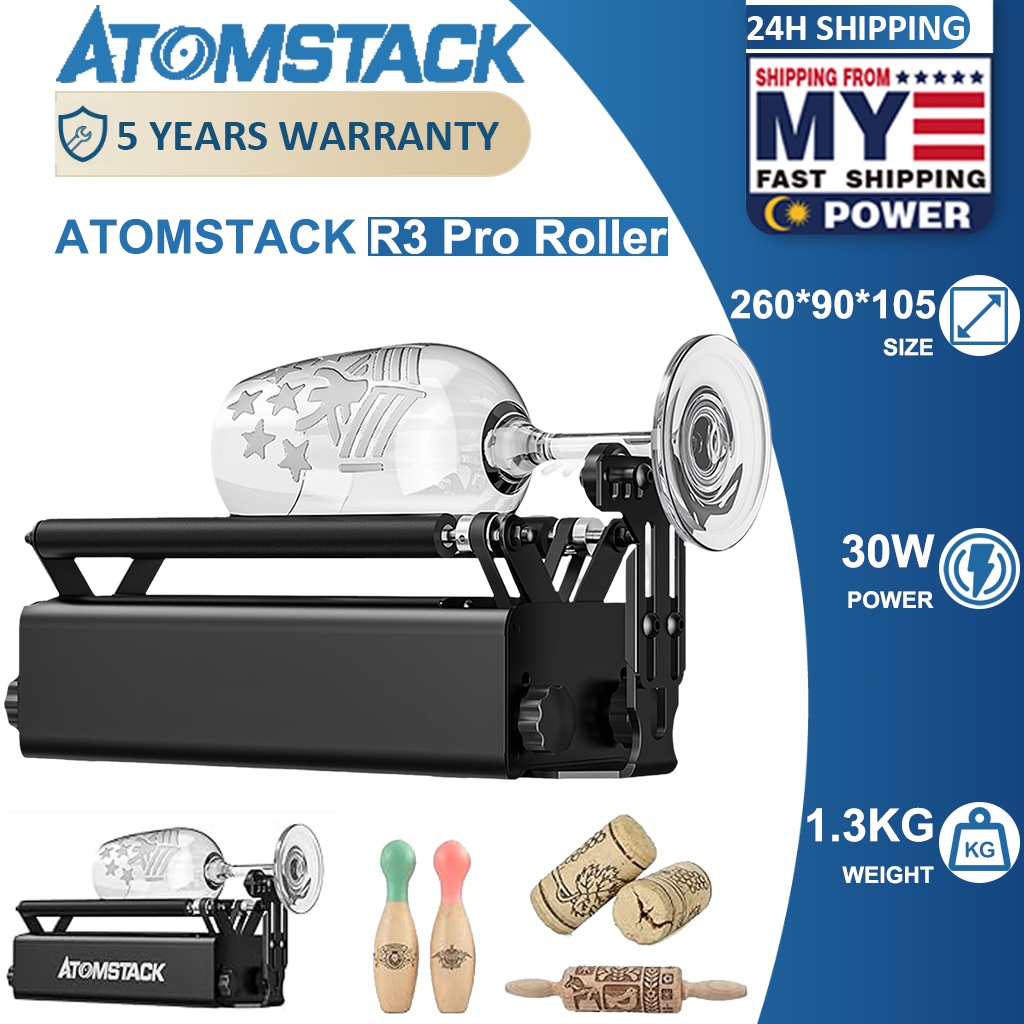 ATOMSTACK R3 Pro Roller Laser Engraver Y-axis Rotary Roller Engraving ...