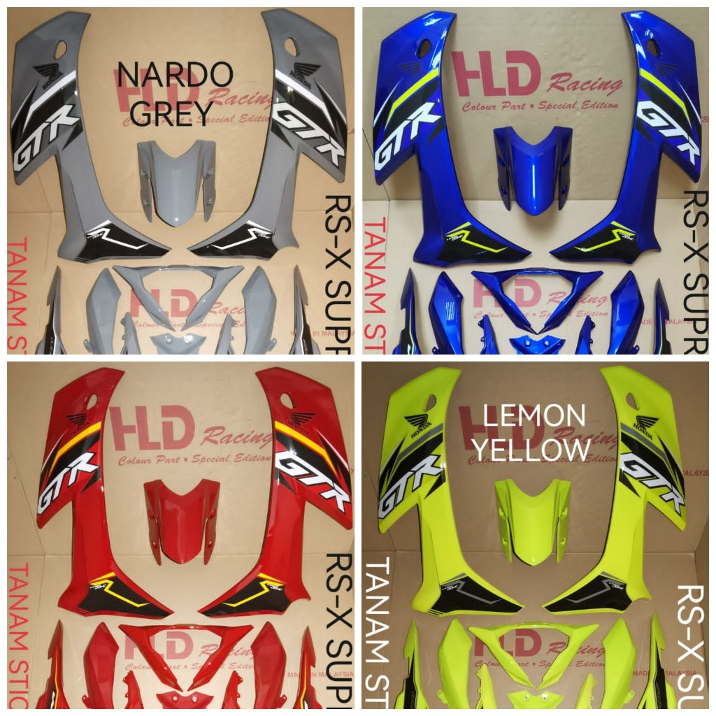 RSX 150 HLD COVERSET - SUPRA GTR 2 [ LEMON YELLOW / NARDO GREY / BLUE ...