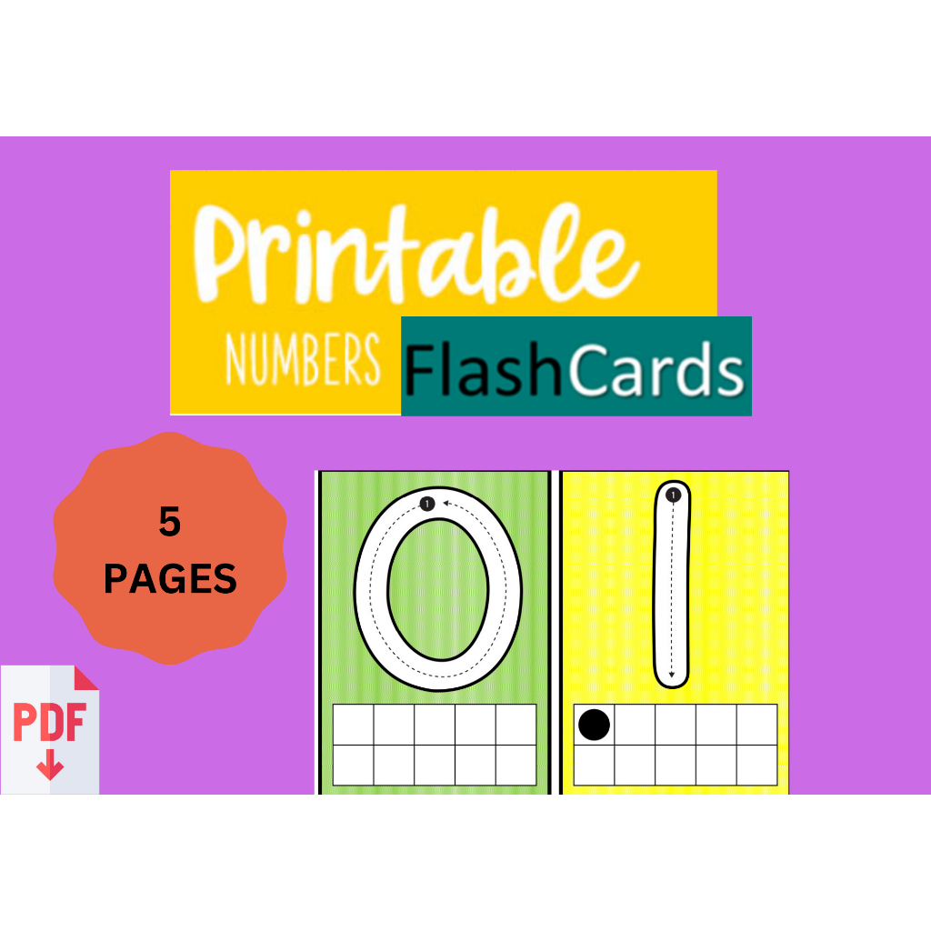 [E-FLASHCARDS] PRESCHOOL& KINDERGARTEN Numbers [0-9] Flashcards ...