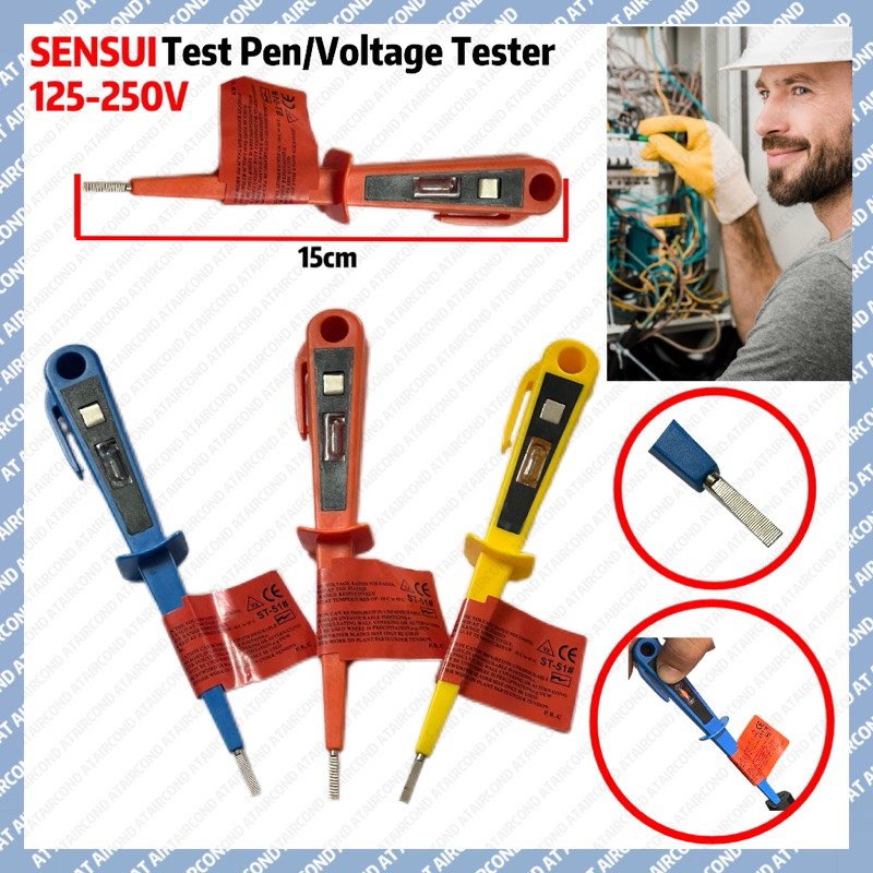 （5Pcs/1Pcs）SENSUI VOLTAGE TESTER TEST PEN / ELECTRICAL TEST PEN / PEN ...