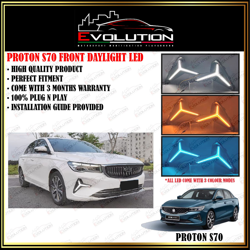 [READY STOCK] PROTON S70 FRONT DAYLIGHT LED WITH RUNNING FUNCTION (Y ...