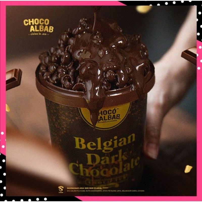 BELGIAN DARK CHOCOLATE CHOCO ALBAB || CHOCO TUB || CHOCO JAR | Shopee ...