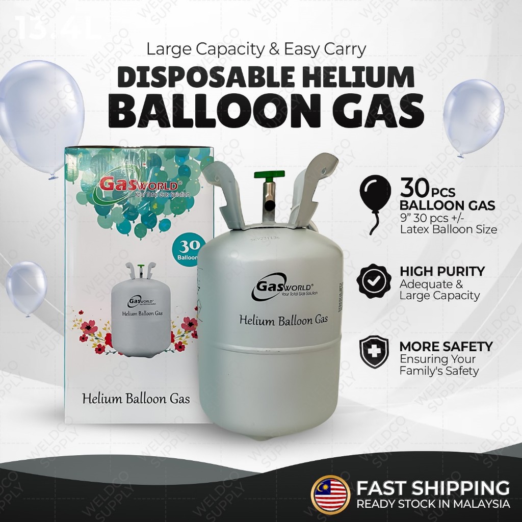 [READY STOCK] Party Disposable Helium Balloon Gas Cylinder/Parti Helium ...