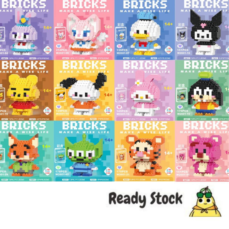 【Ready Stock】DIY NANO BRICKS Cute Cartoon Series Nano Block Building Block Nano Block Kids Toys ...