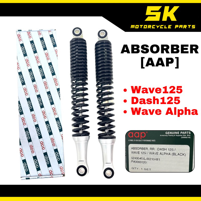 Shock Absorber Wave125/Dash125/Wave Alpha(AAP)(340mm)(Original ...