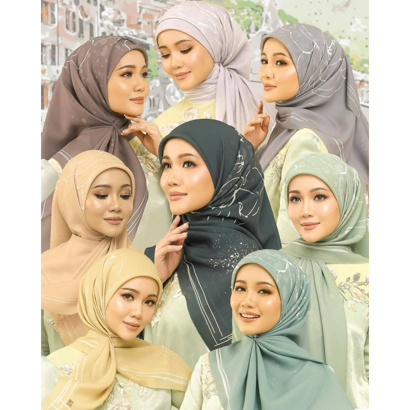 Evelyn Square Scarf By The Hijab co | Signature Fabric | Shopee Malaysia