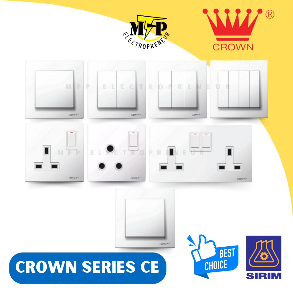 [SIRIM] CROWN SWITCH SOCKET OUTLET CE SERIES SIRIM APPROVED / SWITCH ...