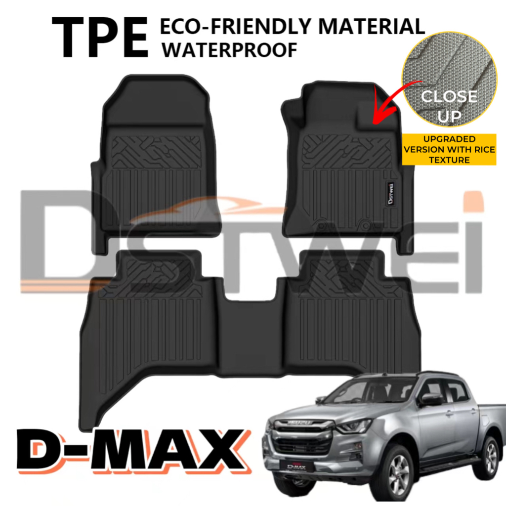 (Upgraded TPE) TPE Car Mat Car Carpet Karpet Kerete TPE 4x4 Hilux Ford Ranger T9 T6 T7 T8 Triton ...