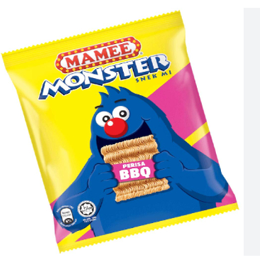 Mamee Monster BBQ Flavour Family Pack of 10 x 25g | Shopee Malaysia