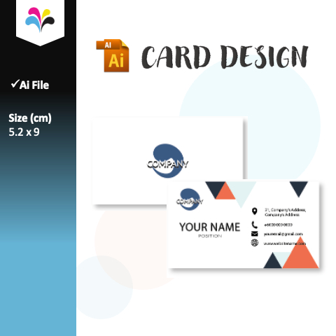 Customize business card AI file original design customized company name ...