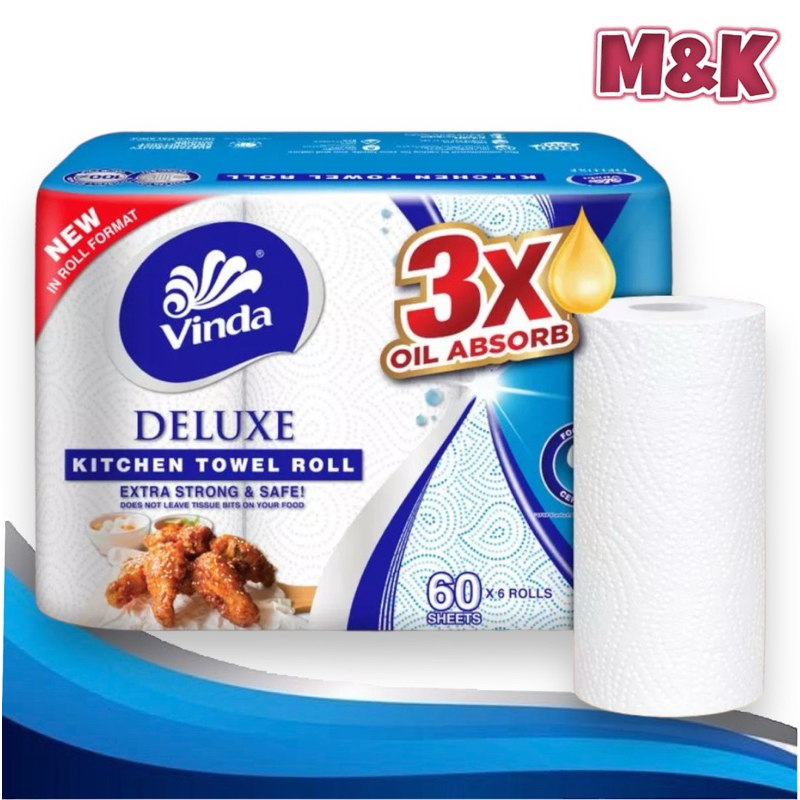 Vinda Deluxe Kitchen Rolls (6x60s) | Shopee Malaysia