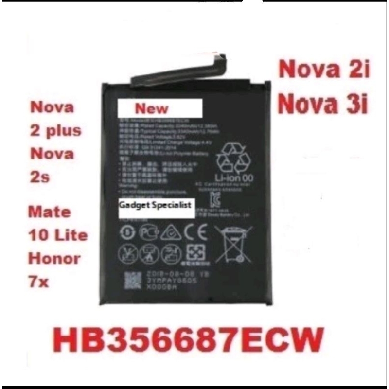 Huawe i Nova 2i Mate 10 Lite Nova 3i Nova 2s Nova 2 Plus Honor 7X HB356687ECW \ HB436486ECW ...