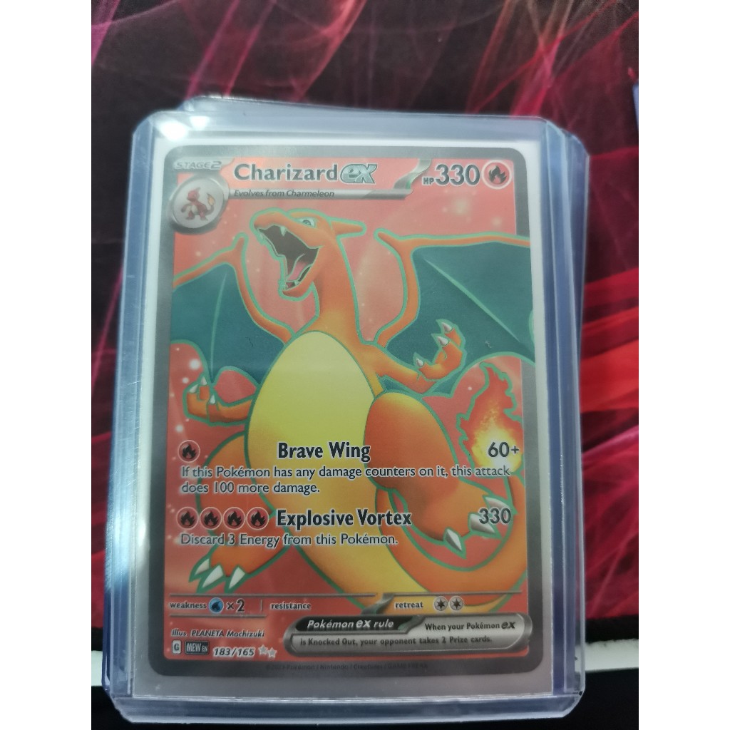 POKEMON CARD 151 CHARIZARD EX FULL ART SECRET RARE 183/165 | Shopee ...
