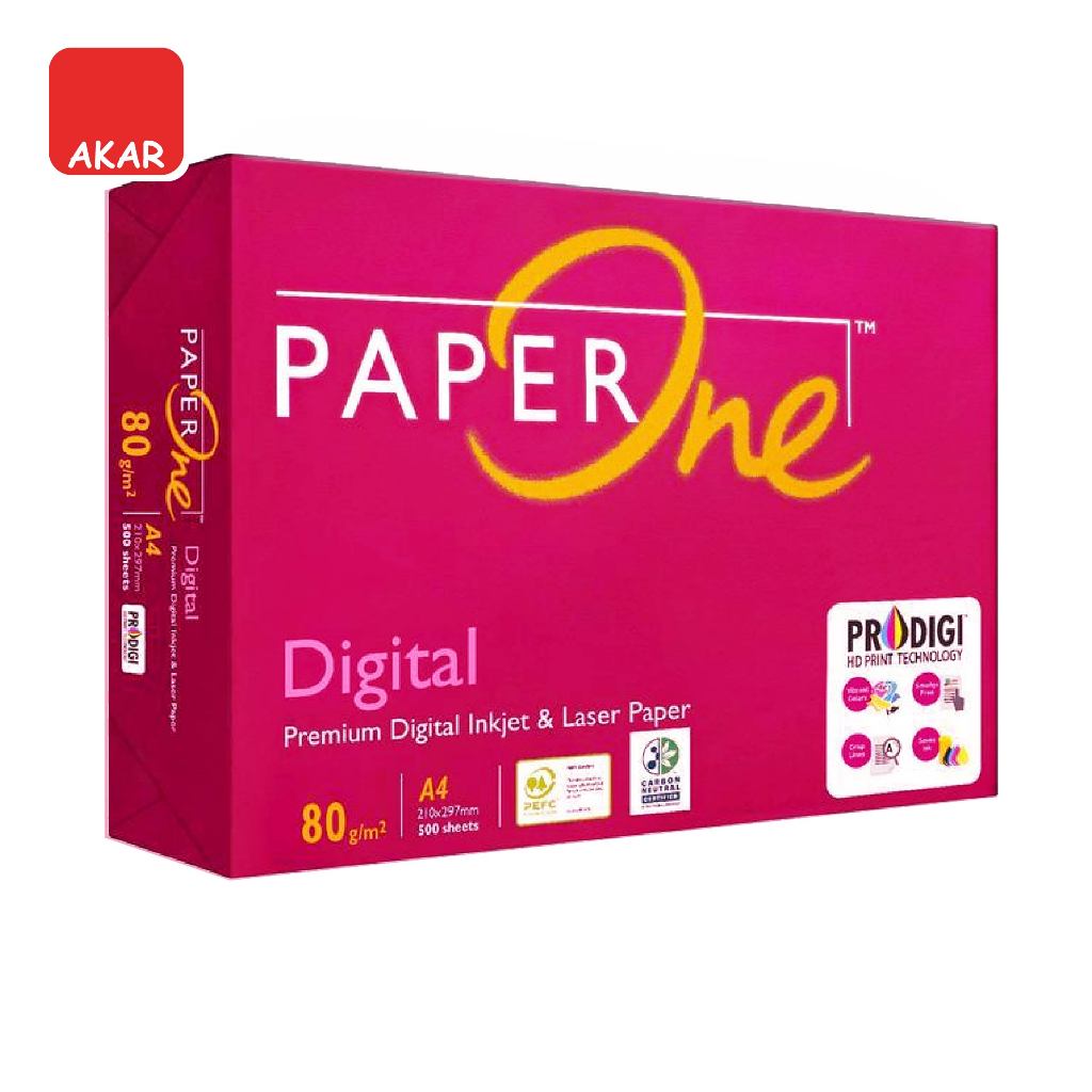 Paper One A4 Paper 80gsm 500 Sheets Paperone A4 Digital Carbon