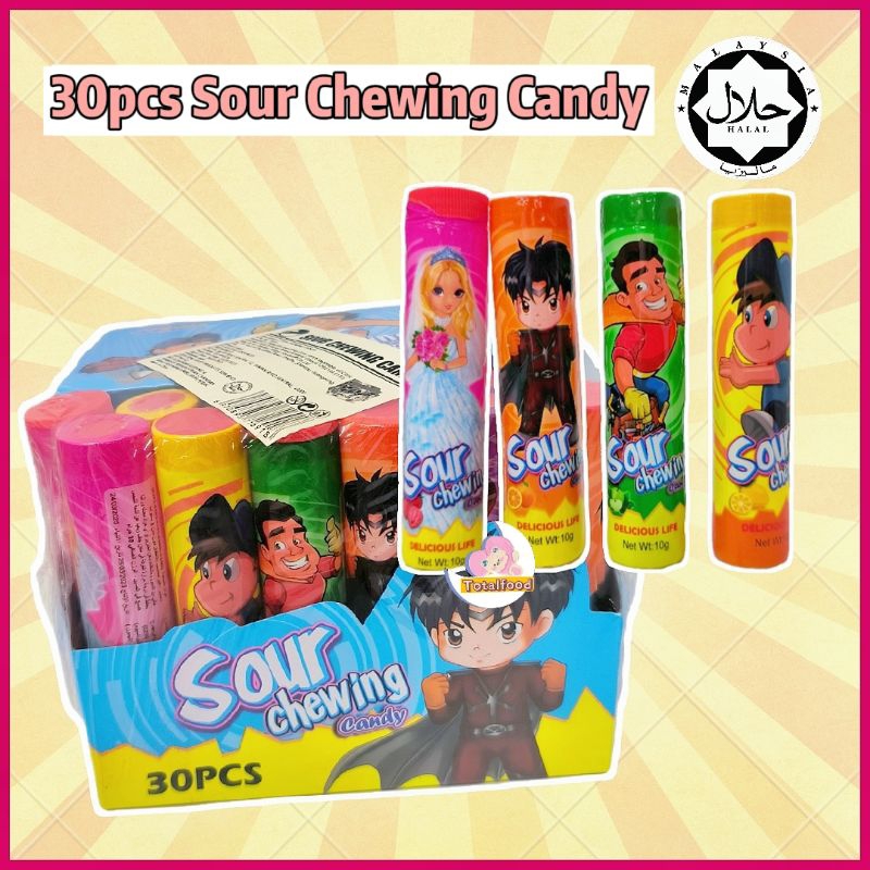 30pcs Leanseng Sour Chewing Candy cartoon bottle design macam sugus ...