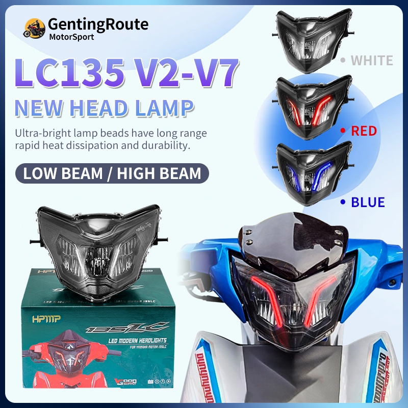 LC135 V2 V3 V4 V5 V6 V7 Head Lamp LED Lampu Depan HeadLamp Head Light LC 135 Front Light H4 ...