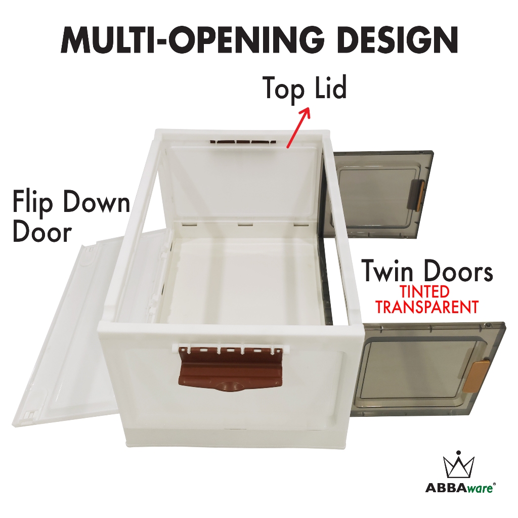 ABBAware 1/2/3/4/5 Layers Twin Doors Storage Cabinet/ Stackable ...