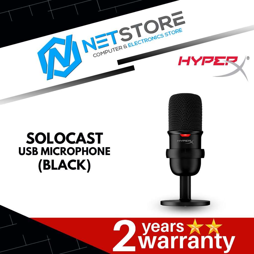 HYPERX SOLOCAST USB MICROPHONE (BLACK) - 4P5P8AA | Shopee Malaysia