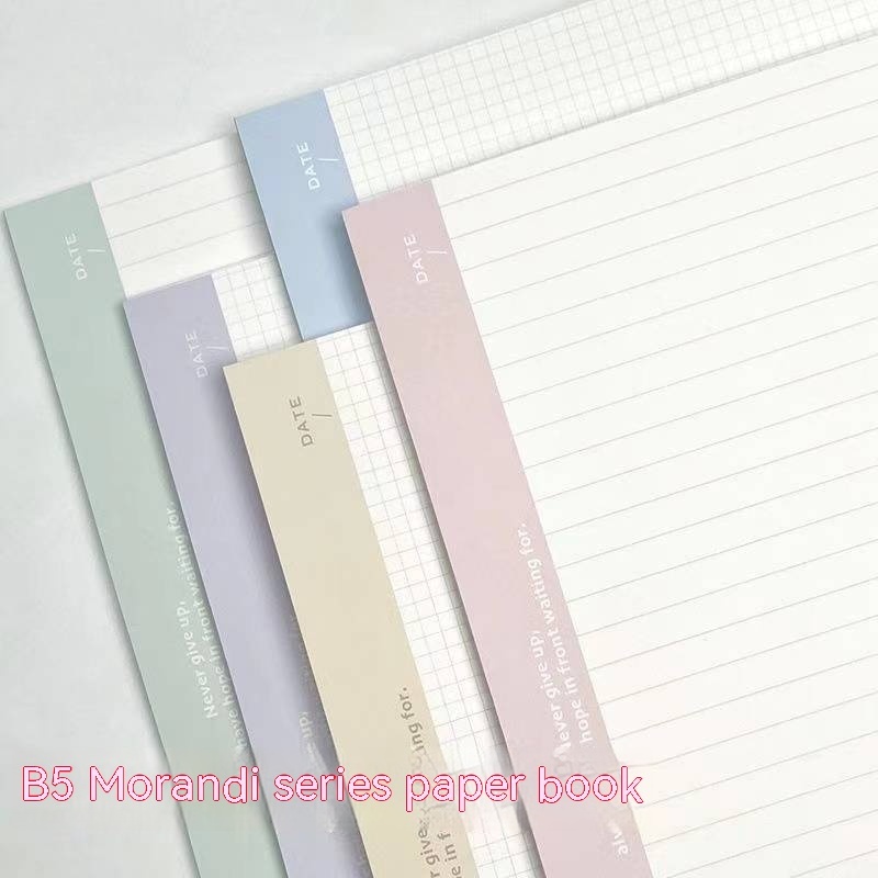 [Buy 3 mix Free 1] B5 Side Morandi Memo Pad Note Pad Paper Book Diary Journal Stationery Study ...