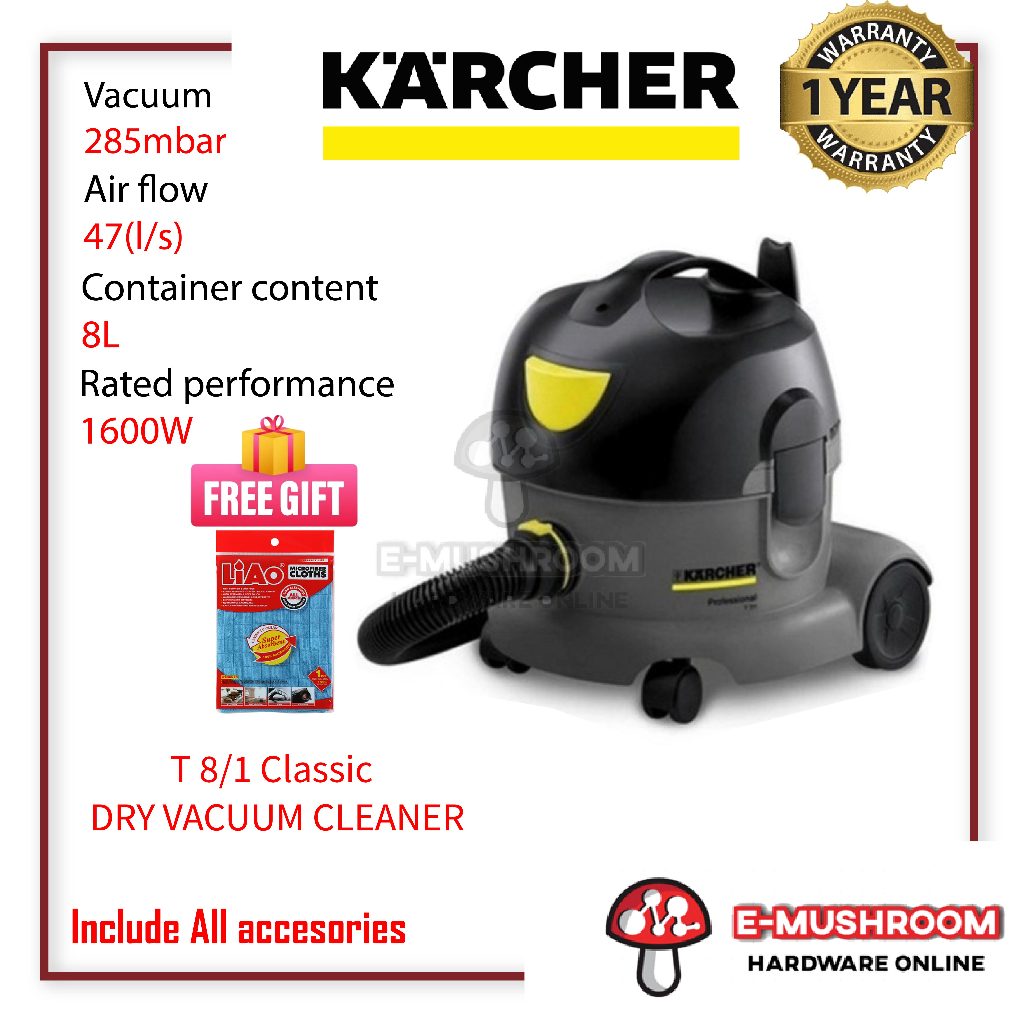 Karcher Dry Vacuum Cleaner T8/1 Classic / T 14/1 Classic ALA / Karcher ...