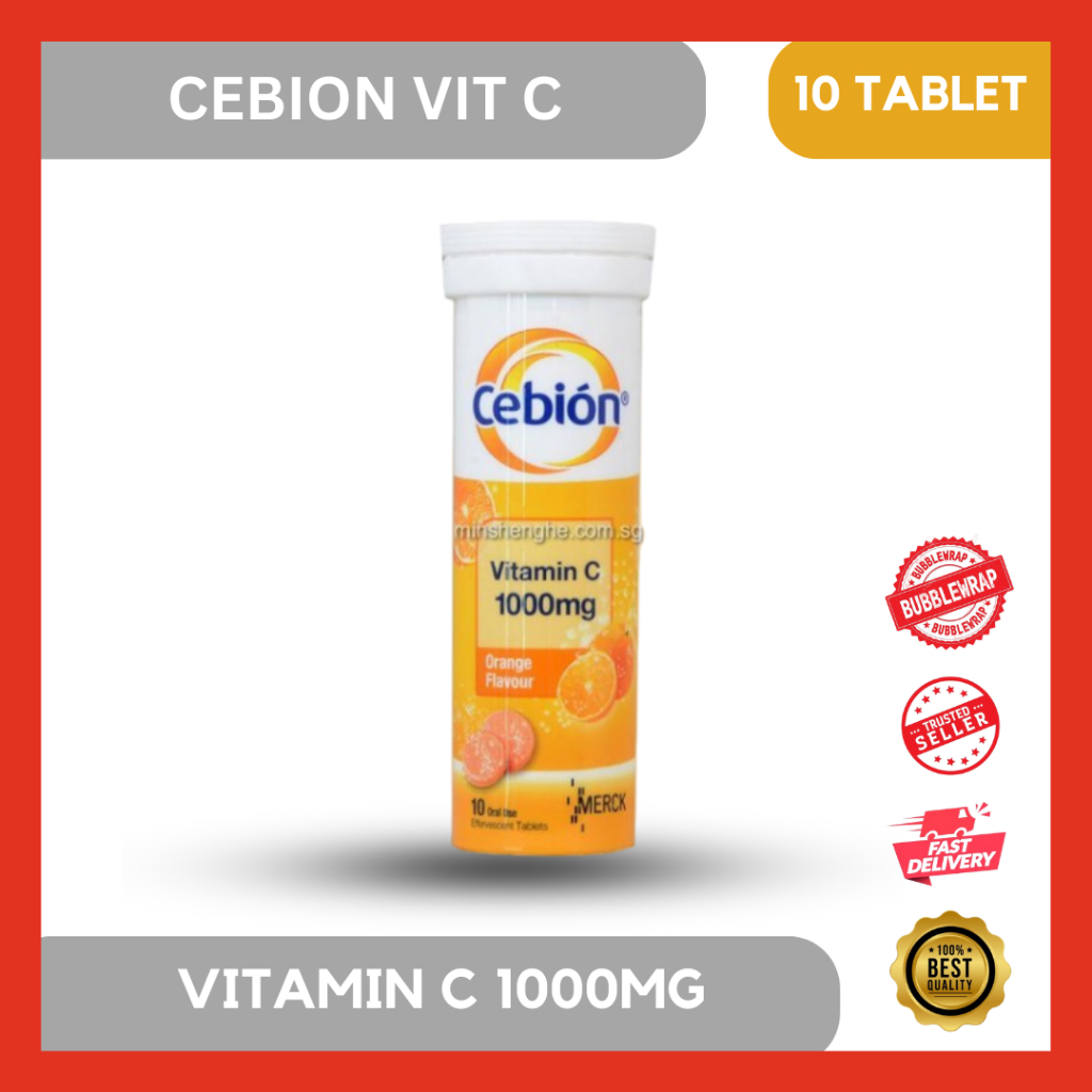 PROMO! Cebion Vitamin C 1000mg Orange Flavour 10'S (EXP 30/11/2024 ...
