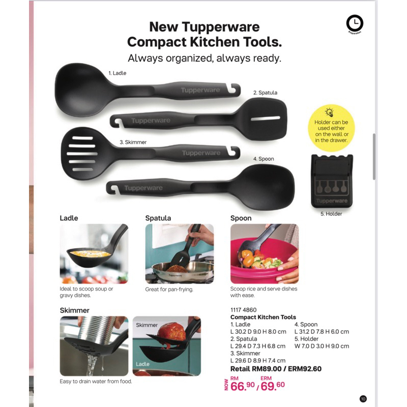 Tupperware Compact Kitchen Tools 1set | Shopee Malaysia