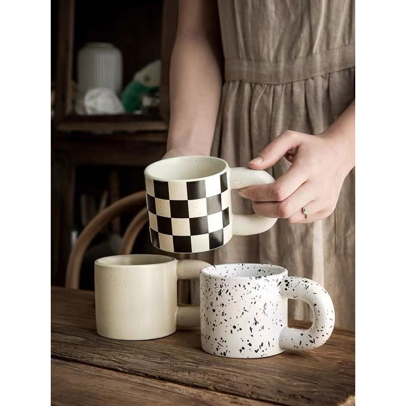 Chubby Fat Mug /Coffee Ceramic Cute mug cup /clay mug cup 陶瓷马克杯简约（胖胖杯 ...