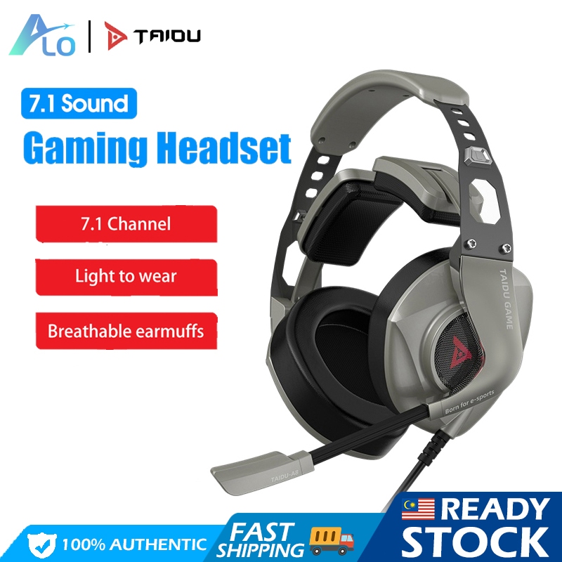 TAIDU A8 Gaming Headphone 3.5mm Wired Headset 7.1 Surround Sound with ...
